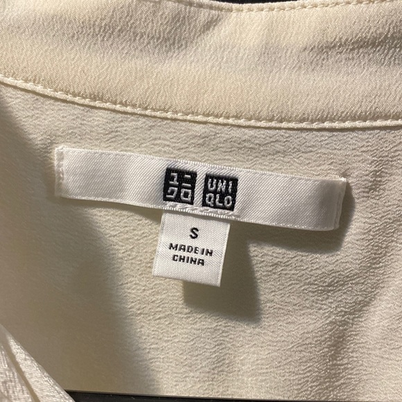 Uniqlo | Tops | Uniqlo Cream Silk Blouse New W Tags Size S | Poshmark